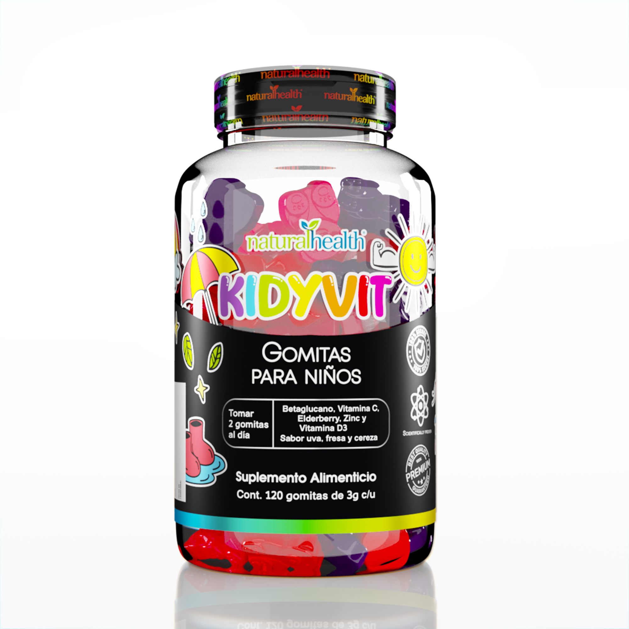 Línea KIDS: Kidyvit | Vitamina C, Elderberry, Zinc y Vitamina D3